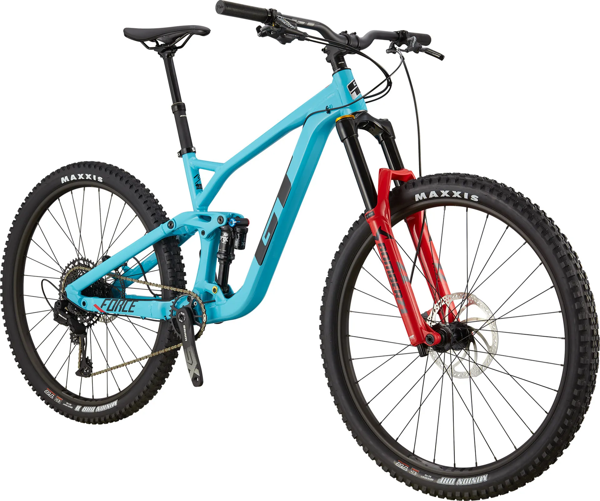 GT Force 29 Elite Full Suspension Enduro Mountain Bike Aqua