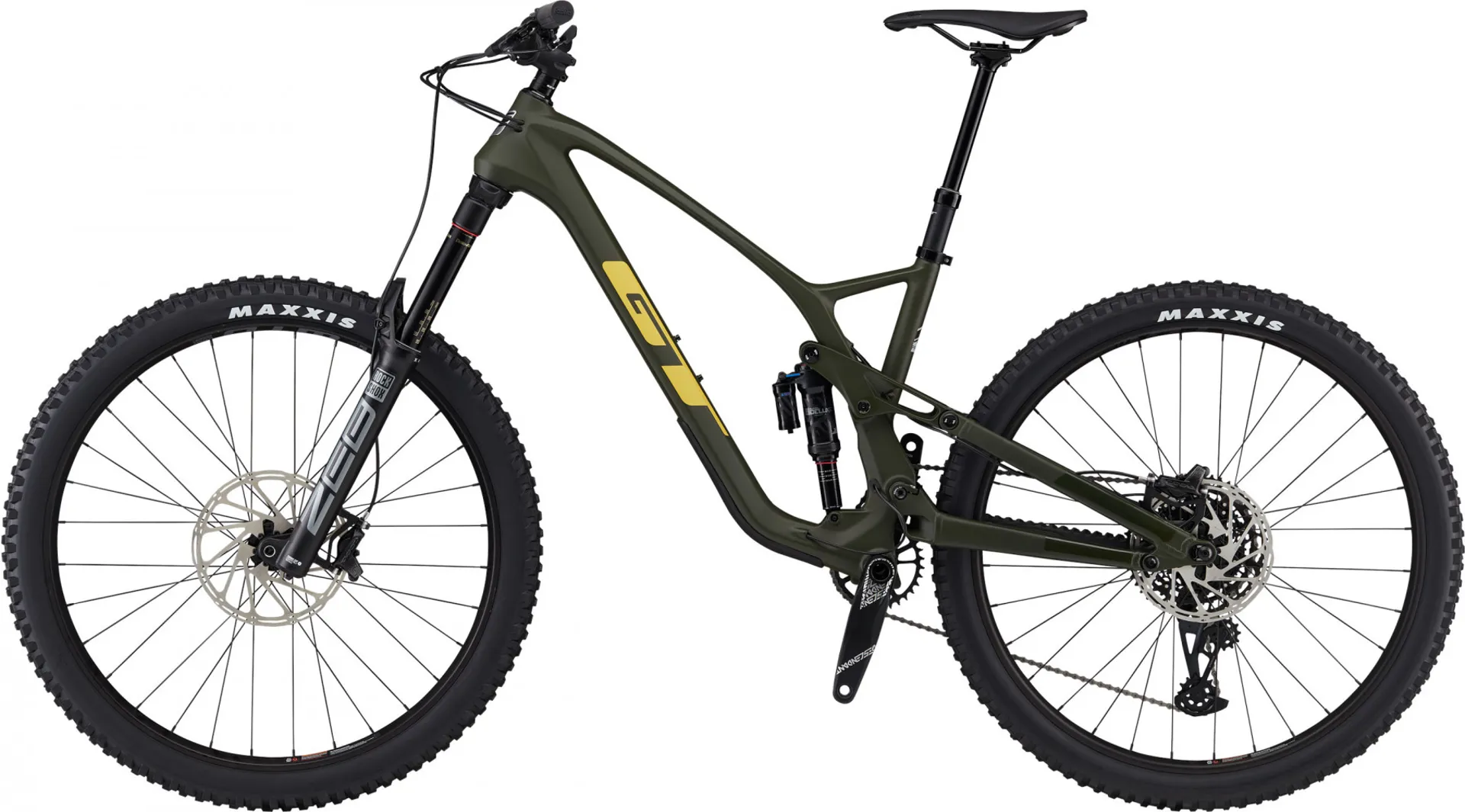 GT Force Carbon Pro Full Suspension Enduro Bike Military Green