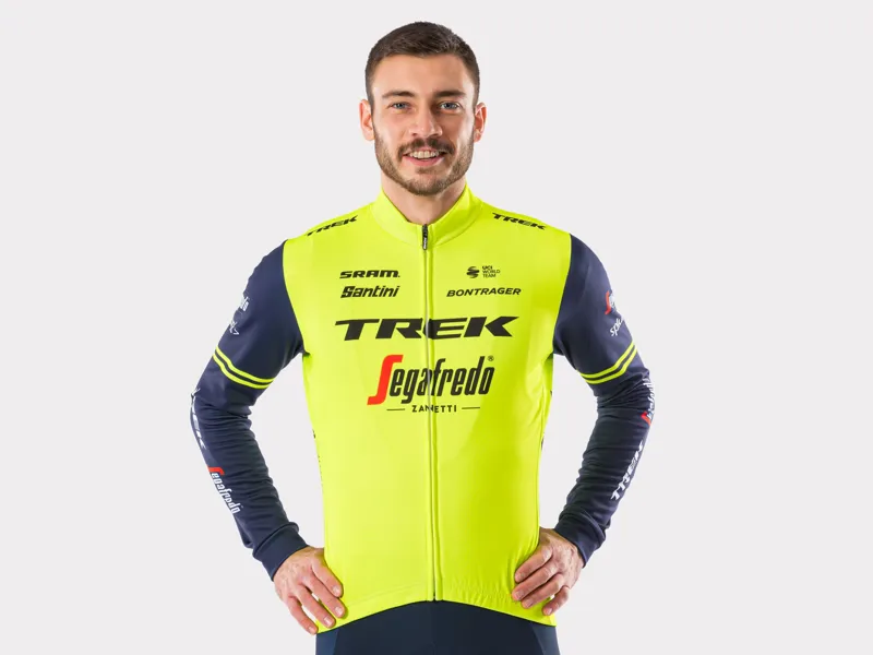 Santini Trek Segafredo Mens Team Thermal LS Jersey Yellow