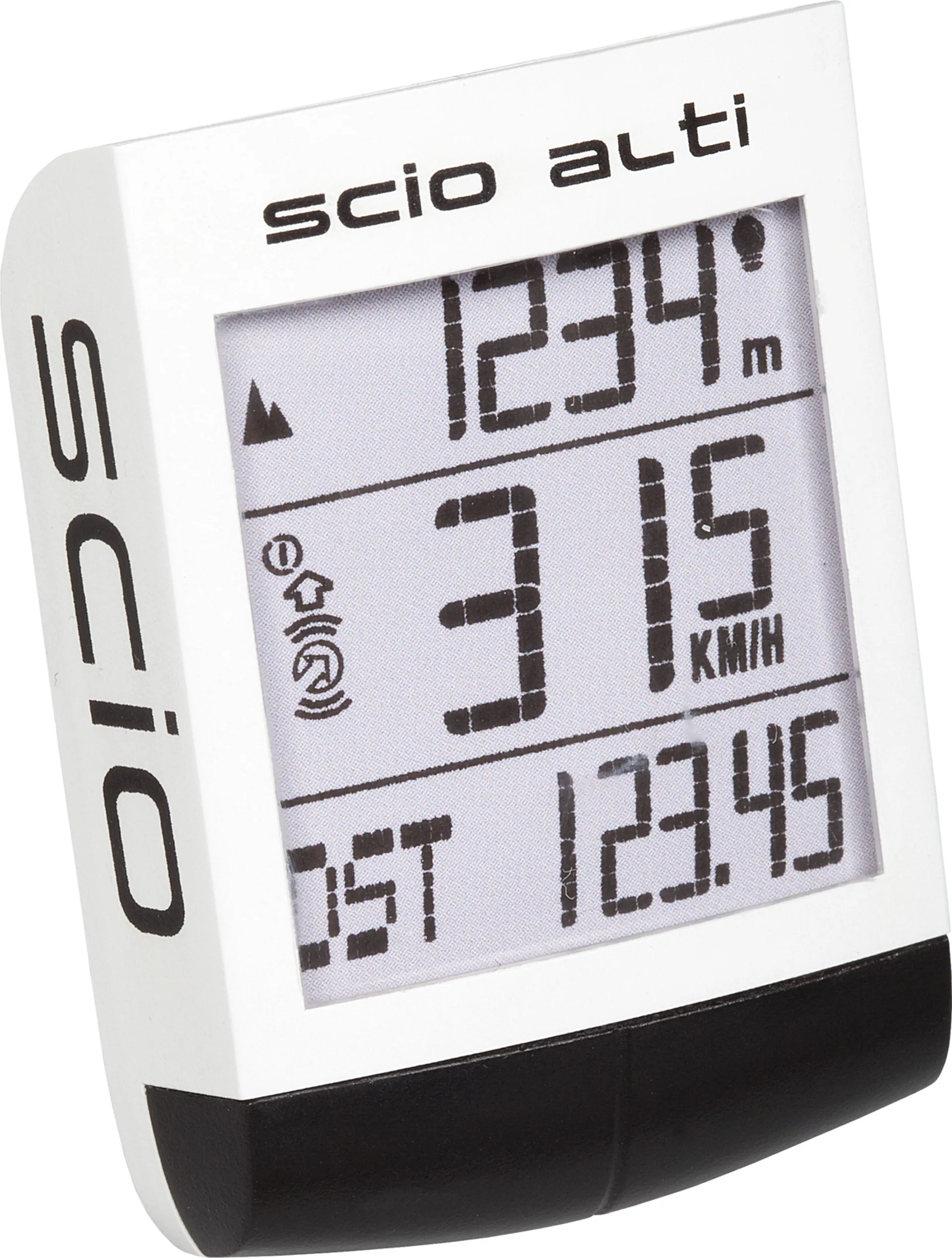 Pro SCIO alti 16-function wireless cycle computer with altimeter - white