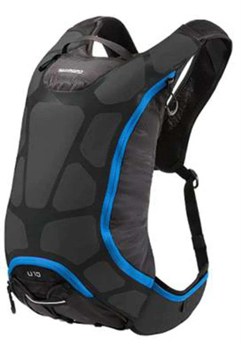 Shimano Unzen U15, 15 litre hydration pack, 3 litre, black/ blue