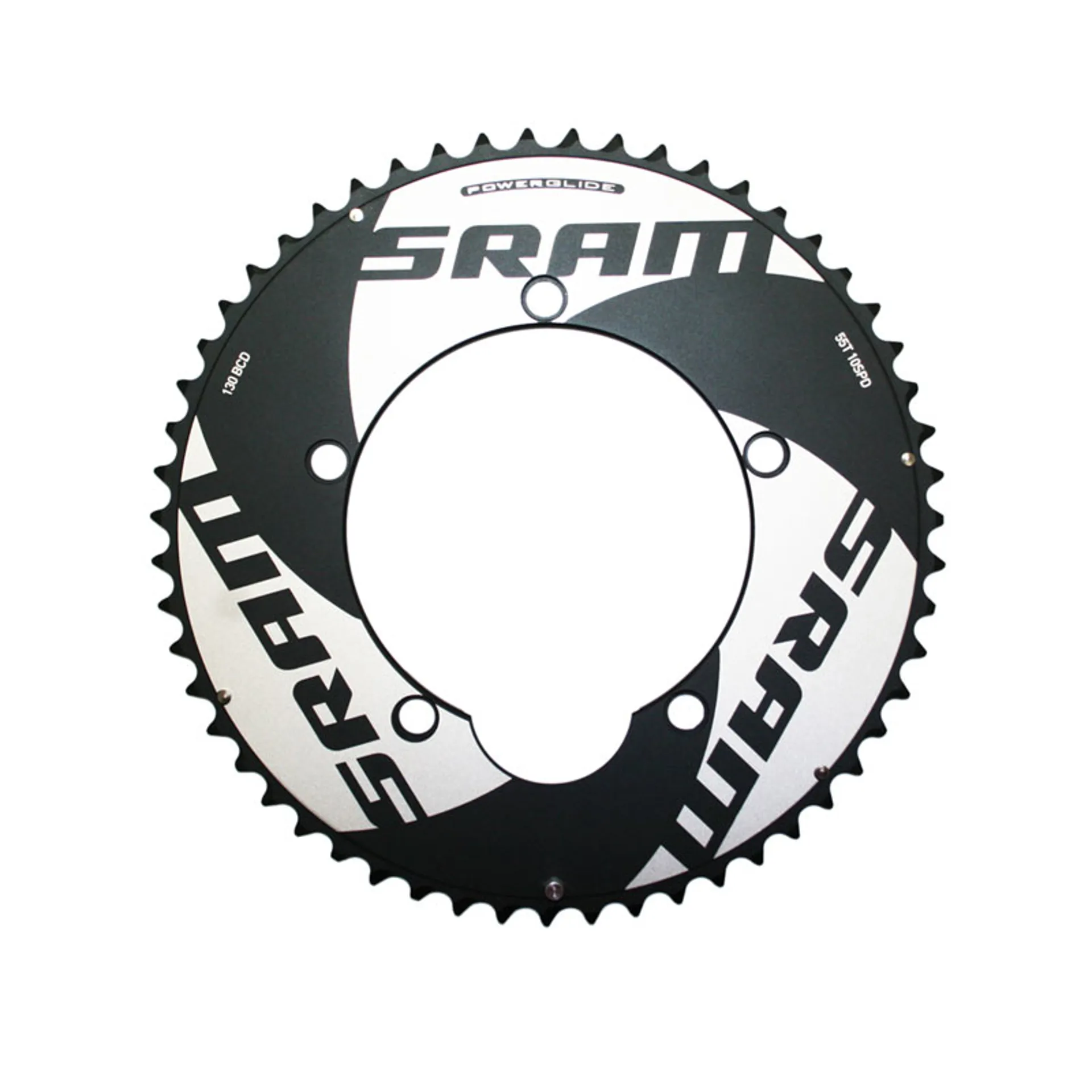 SRAM Chainring Road 55t 5 Bolt 130mm BCD Alum TT (55-42) 4mm Black