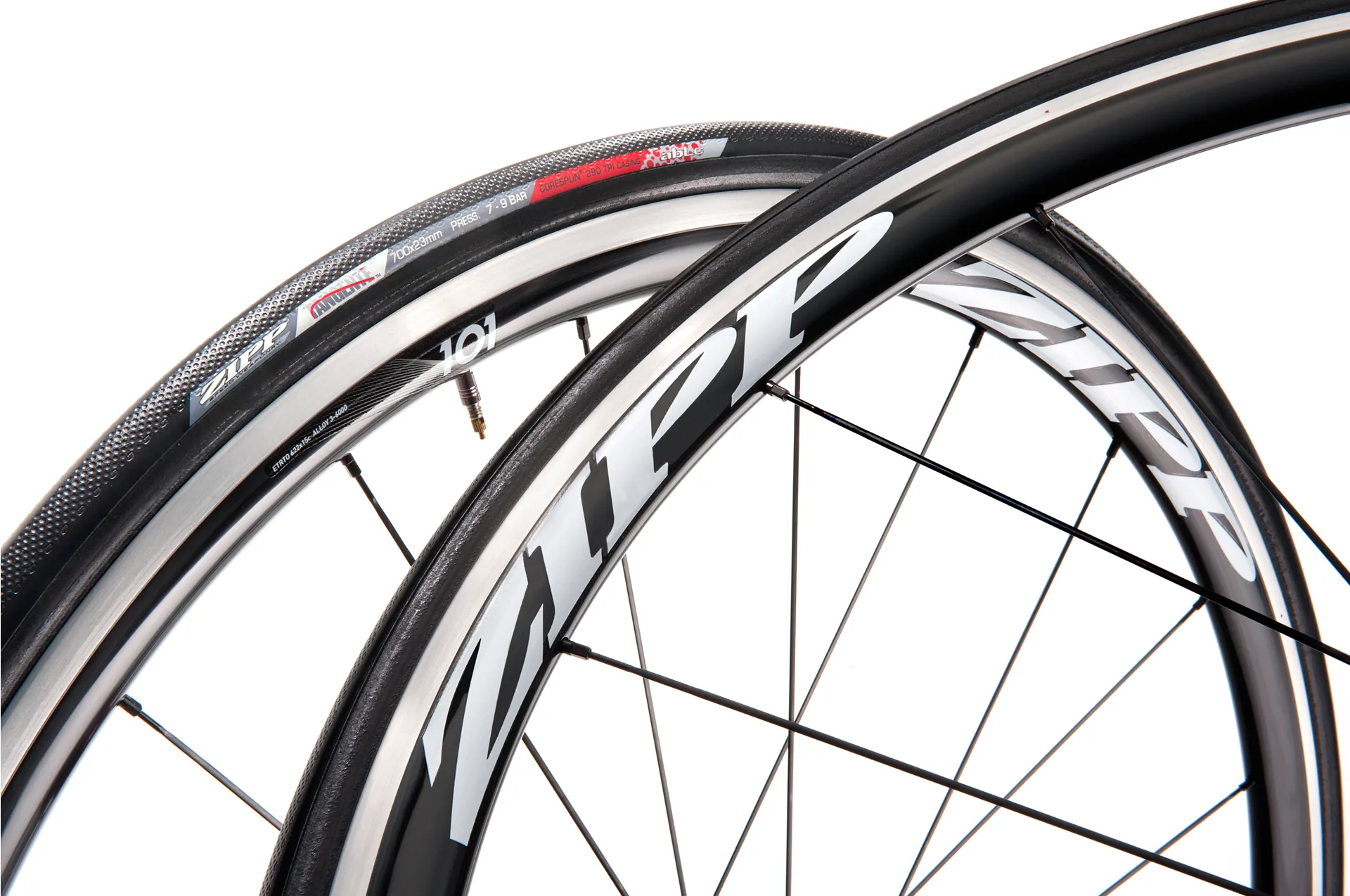 ZIPP 101 Clincher Front 18 spokes Black | Buy Online | Fatbirds.co.uk
